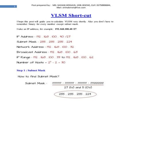 Easy vlsm | PDF