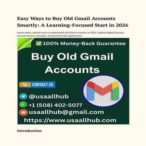 Buy Authentic Old Gmail Accounts with Guaranteed Security.pdf