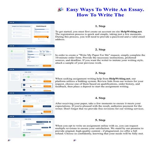 Easy Ways To Write An Essay. How To Write The | PDF