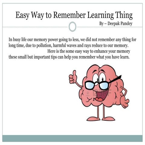 Memory Booster tips | PPTX