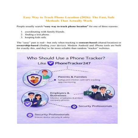 Easy Way to Track Phone Location (2026)_ The Fast, Safe Methods That ...