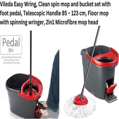 Easy Wring, Clean spin mop and bucket set with foot pedal.pdf