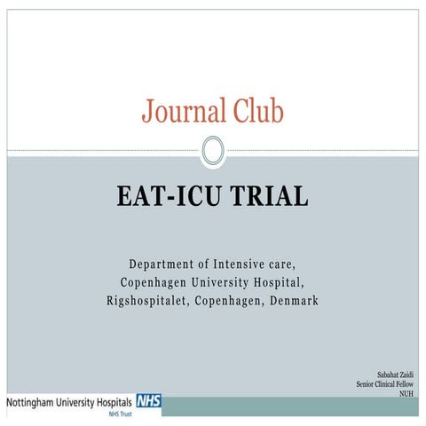 EAT ICU Trial | PPTX