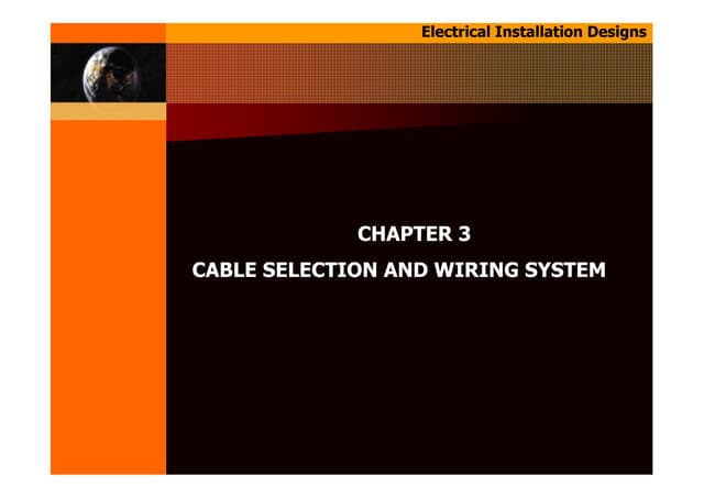 Cable Sizing Calculations | PPTX