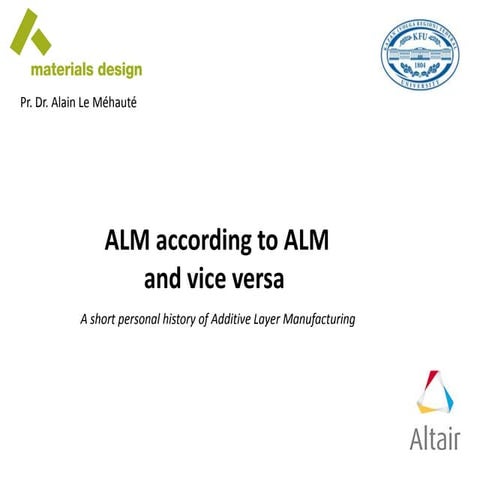 ALM According to ALM - History of 3D Printing | PDF