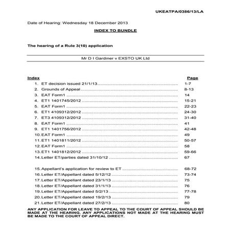Eat core bundle rule 3(10) hearing | PDF