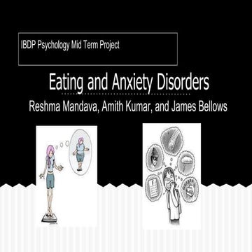 Eating and anxiety disorders | PPT