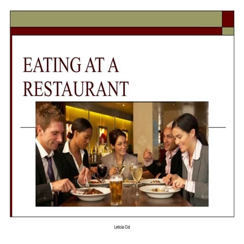 Eating at a restaurant | PPT