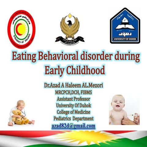 Eating behavioral disorder during early childhood | PPTX | Digestive ...