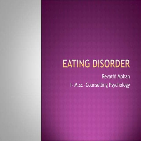 Eating disorder | PPT