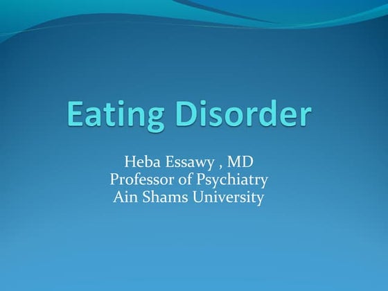Eating disorders. | PPT
