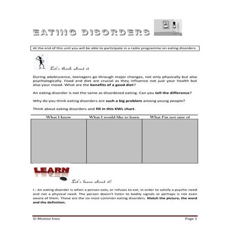 Eating disorders unit | PDF