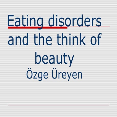 Eating disorders and the media | PPT