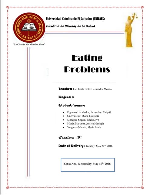 Eating disorders. | PPTX