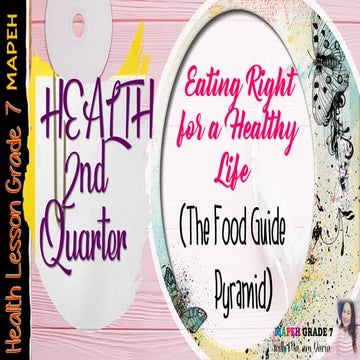 Eating right for a healthy life THE FOOD GUIDE PYRAMID | PDF