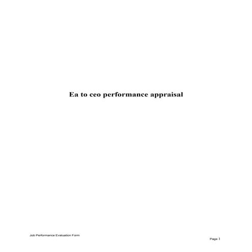 Ea to ceo performance appraisal | DOC