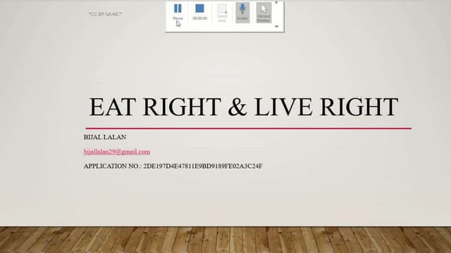 Eat right live right | PPTX Eat right live right | PPTX