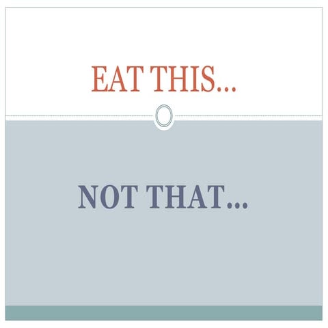 EAT THIS, NOT THAT! | PPTX