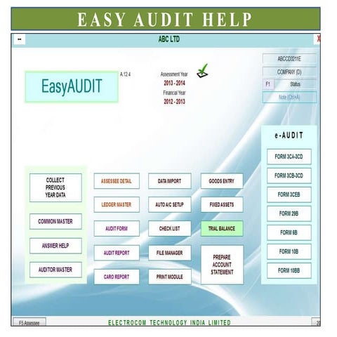 E-Audit software - Preapres Electronic Audit Report | PPSX