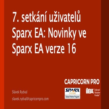 Novinky ve Sparx EA 16 | PPTX