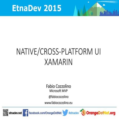 Xamarin | PPTX | Programming Languages | Computing