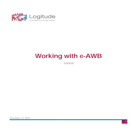 Logitude eAWB tutorial | PDF