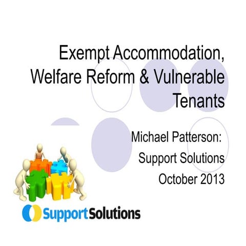 Exempt Accommodation, Welfare Reform & Services for People With ...