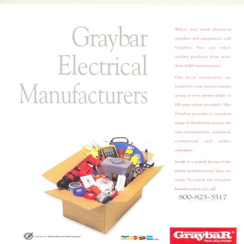 Graybar Electrical Manufacturers | PDF