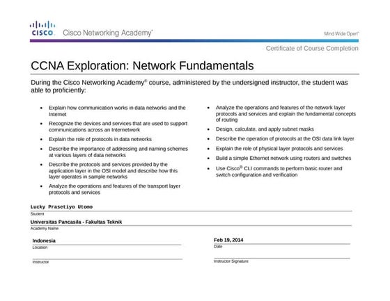 CCNA Exploration Network Fundamentals | PDF | Computer Networking | Computing