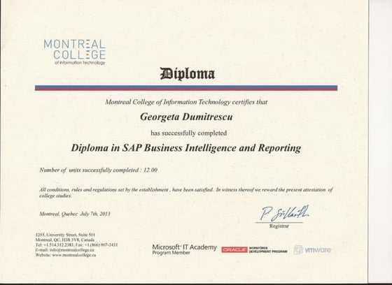 SAP ABAP Certificate Mtr College | PDF | College Education | Education