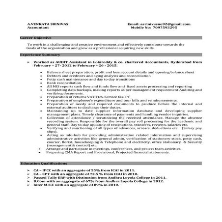 srinivas resume | PDF