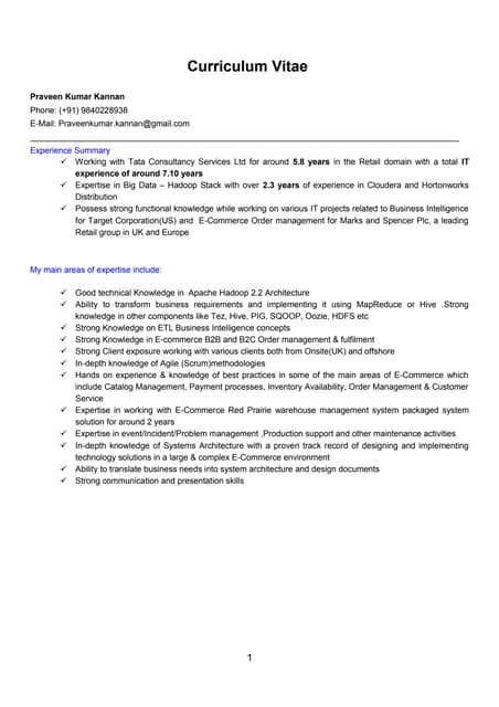 Ravikumar_Resume | DOC | Databases | Computer Software and Applications