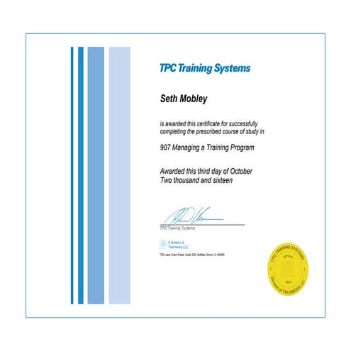 Managing a Training Program | PDF