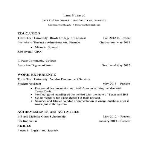 TTU RESUME | DOCX