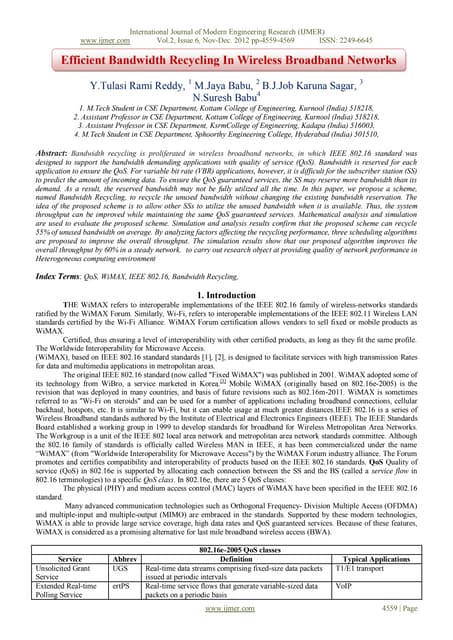 Bandwidth recycling using variable bit rate | PDF