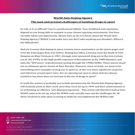 WADA Code - 9 Dec 2016 | PDF