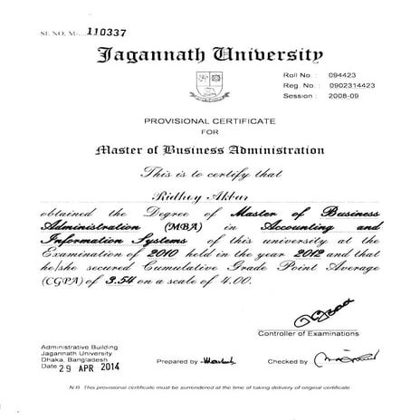 certificate new - mba | PDF