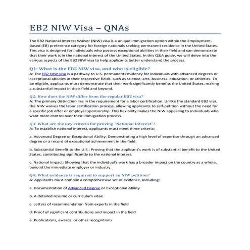 EB2 NIW National Interest Waiver Visa – QNAs.docx