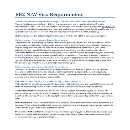 EB2 NIW Visa (National Interest Waiver) Requirements.docx