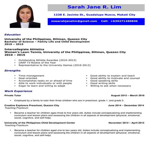june 2016 resume | PDF