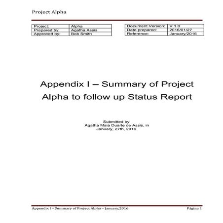 Project Alpha - Summary of the Project | PDF