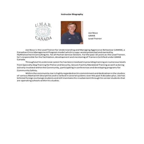 Umab Bio1 JoeB | DOCX