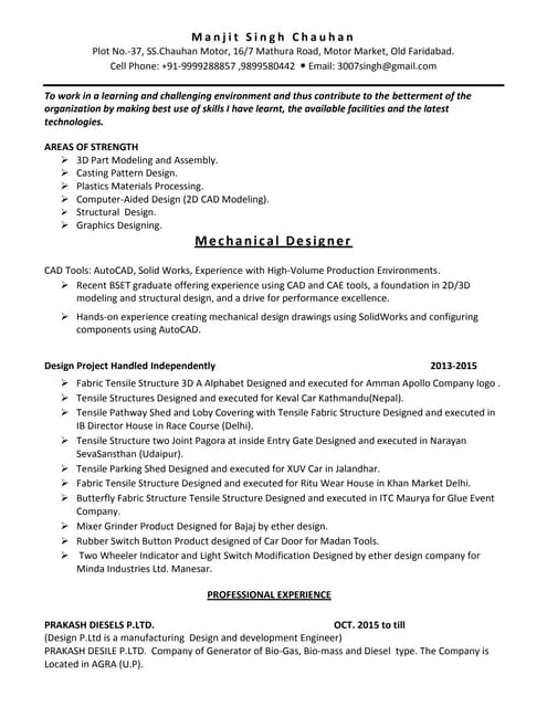 MECHANICAL DESIGN PORTFOLIO | PPT