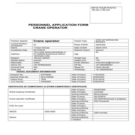 Cv carlos loaiza annex 1 | DOC