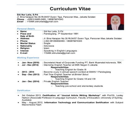 Curriculum Vitae | DOCX