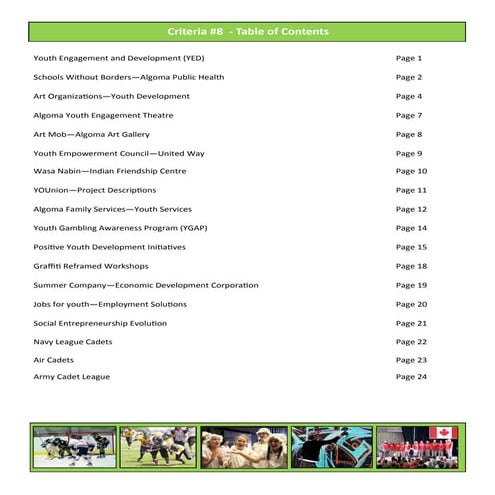 Criteria #8 - TOC (6 files merged) | PDF