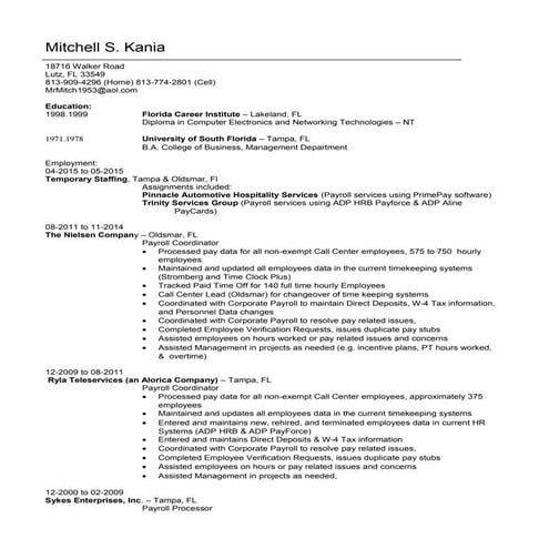 Carole D. Steele Resume 2016 | PDF