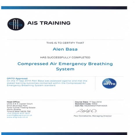 Alen Basa-CA-EBS-certificate | PDF