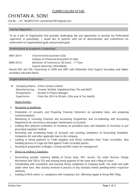 CV - Ronak koolwal | PDF