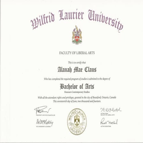 Wilfrid Laurier Diploma | PDF